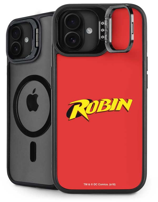 Skinit DC Comics Robin Official Logo iPhone 16 Plus Kickstand Case ...