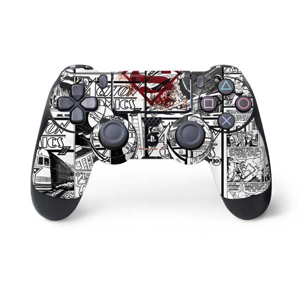 Skinit DC Comics Superman Comic Pattern Logo in Red PS4 Controller Skin ...