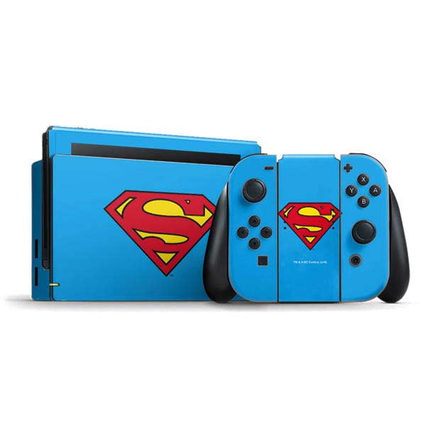 Skinit DC Comics Superman Official Logo Nintendo Switch Bundle Skin ...