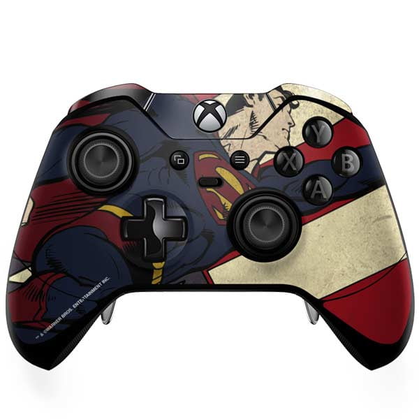 Skinit DC Comics Superman Vintage Pose American Flag Xbox One Elite ...