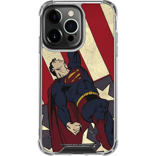 Skinit DC Comics Superman Vintage Pose American Flag iPhone 14 Pro ...