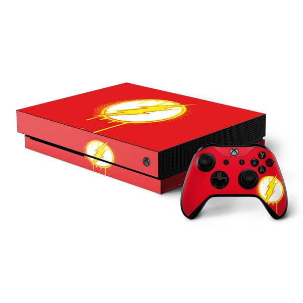 Skinit DC Comics The Flash Emblem Drip Xbox One X Bundle Skin - Walmart.com