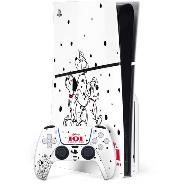 Skinit Disney 101 Dalmatians Puppy pile PS5 Slim Disk Bundle Skin ...