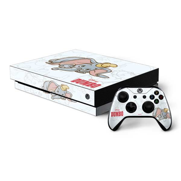 Skinit Disney Dumbo Classic sketched portrait Xbox One X Bundle Skin ...
