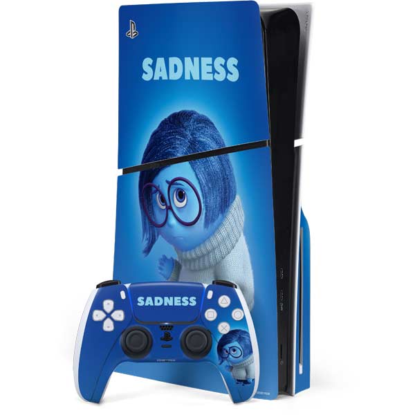 Skinit Disney Inside Out Sadness Portrait PS5 Slim Disk Bundle Skin ...