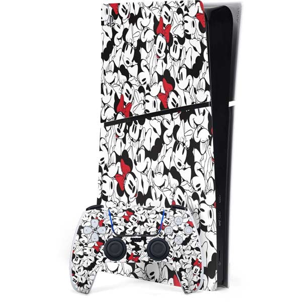 Skinit Disney Minnie Mouse Red Color Pop Face Pattern PS5 Slim Digital ...