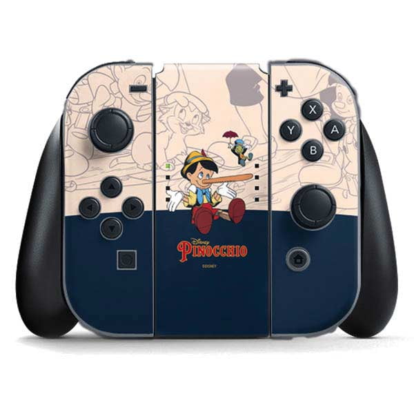 Skinit Disney Pinocchio and Jiminy Cricket Nintendo Switch Joy Con ...