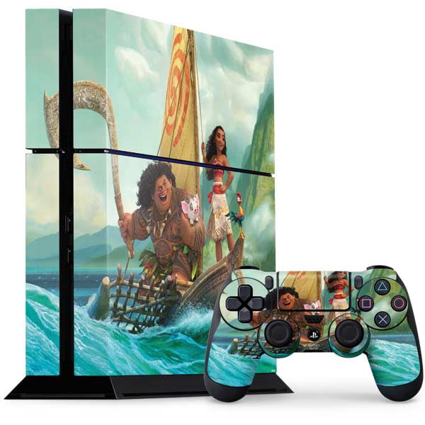 Skinit Disney Princess Moana and Maui Set Sail PS4 Console and ...