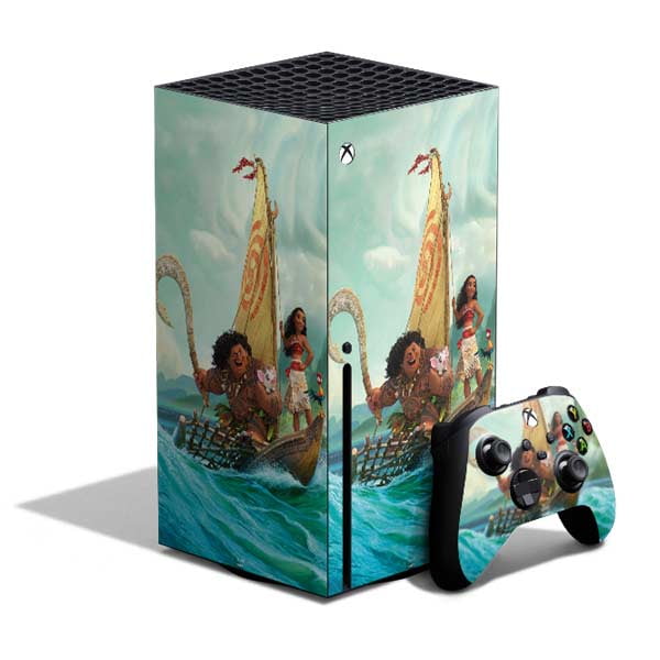 Skinit Disney Princess Moana and Maui Set Sail Xbox Series X Bundle ...