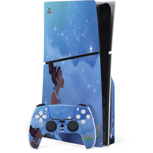 Skinit Disney Princess and The Frog Tianaâ€™s Wish PS5 Slim Disk Bundle ...