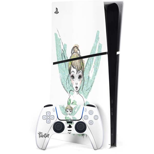Skinit Disney Tinker Bell Watercolor Fairy Art PS5 Slim Digital Edition ...