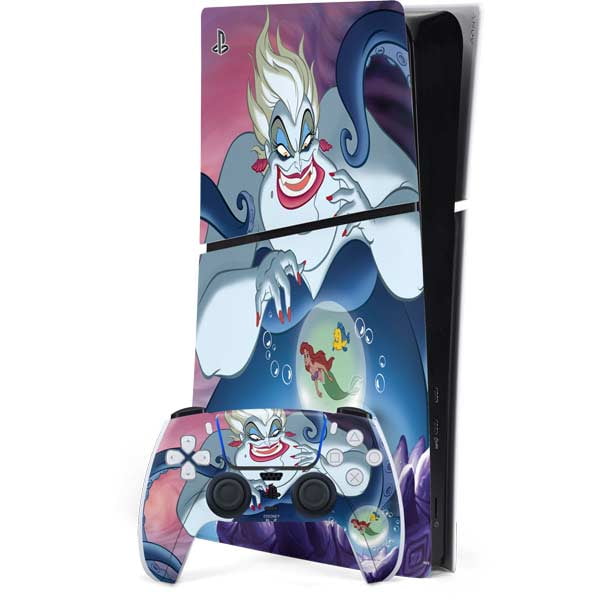 Skinit Disney Villains Ursula Ariel and Flounder PS5 Slim Digital ...