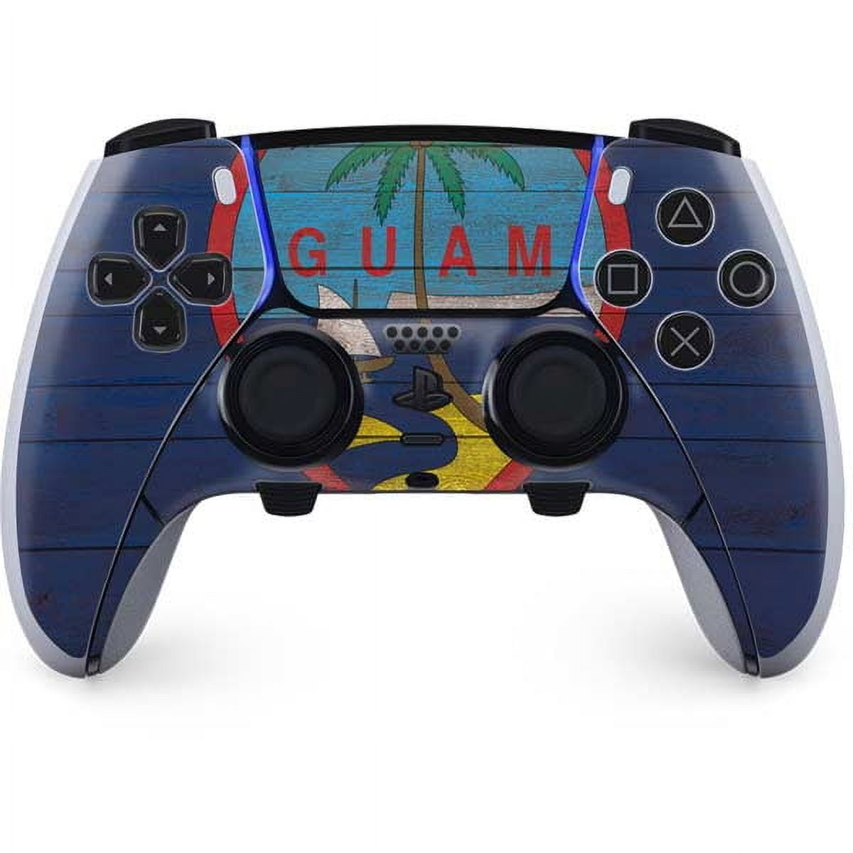 Skinit Guam Flag Dark Wood PS5 DualSense Edge Pro Controller Skin ...