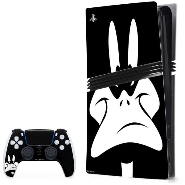 Skinit Looney Tunes Daffy Duck Plain Black and White PS5 Pro Bundle ...
