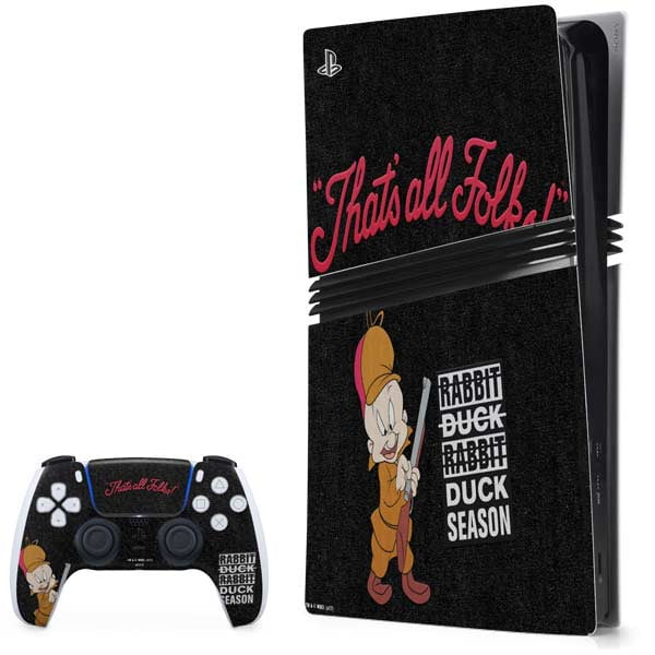 Skinit Looney Tunes Elmer Fudd Thats All Folks PS5 Pro Bundle Skin ...