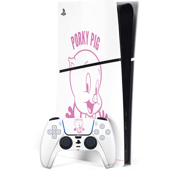 Skinit Looney Tunes Porky Pig Big Head PS5 Slim Digital Edition Bundle ...