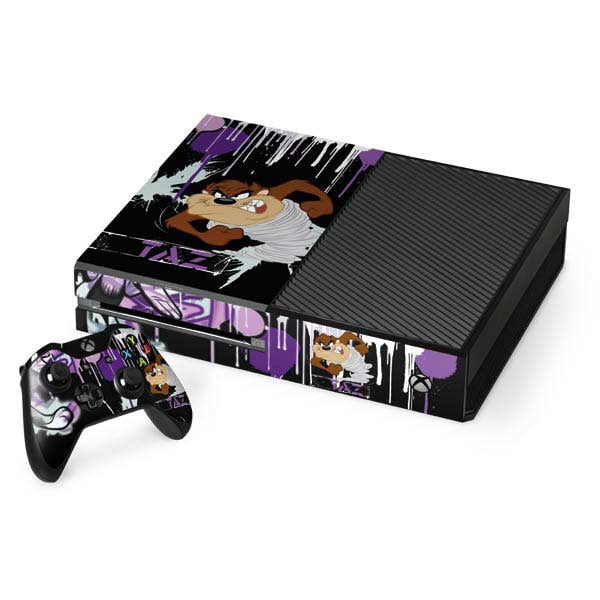 Skinit Looney Tunes Splatter Paint Tasmanian Devil Xbox One Console and ...