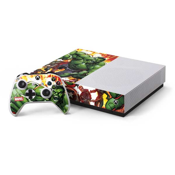 Skinit Marvel Avengers Assemble Hulk Xbox One S Console and Controller ...