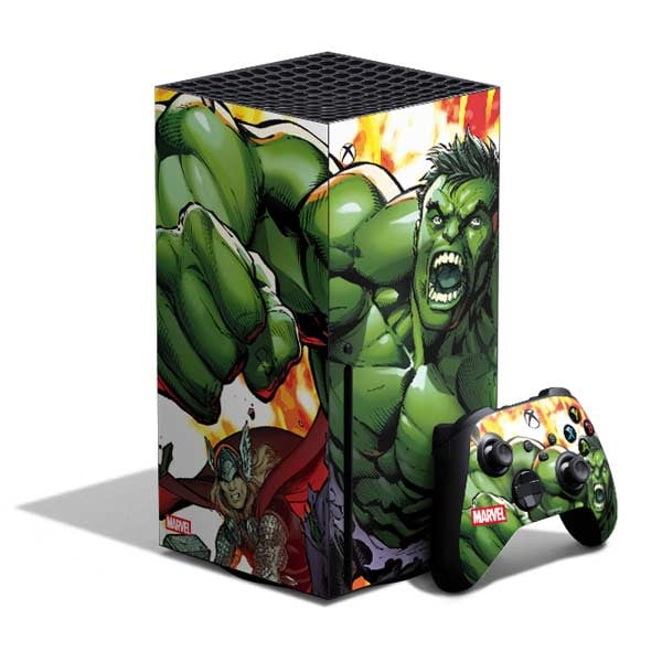 Skinit Marvel Avengers Assemble Hulk Xbox Series X Bundle Skin ...