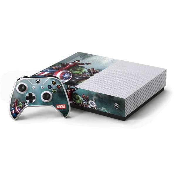 Skinit Marvel Avengers Assemble Xbox One S All-Digital Edition Bundle ...