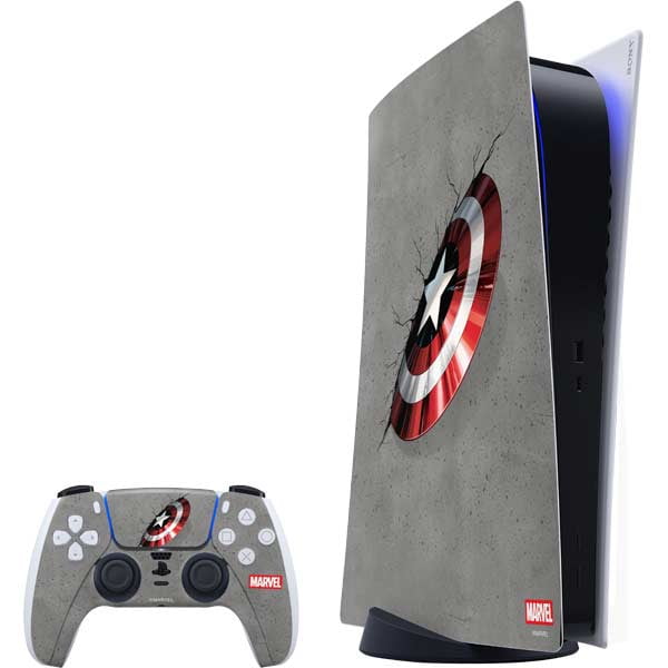 Skinit Marvel Captain America Shield Break PS5 Bundle Skin - Walmart.com