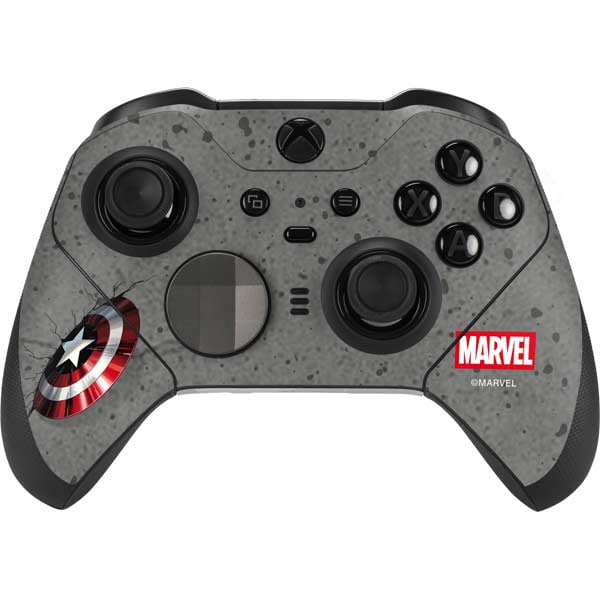 Skinit Marvel Captain America Shield Break Xbox Elite Wireless ...