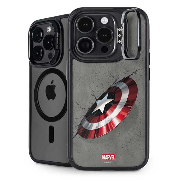 Skinit Marvel Captain America Shield Break iPhone 16 Pro Max Kickstand ...