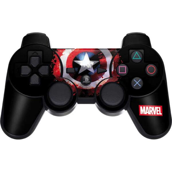 Skinit Marvel Captain America Star Shield PS3 Dual Shock wireless ...