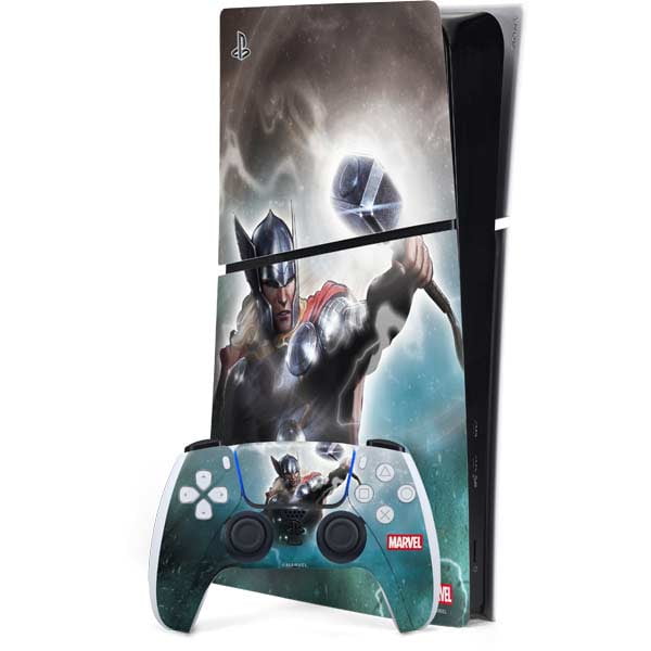 Skinit Marvel Thor Mighty Thor PS5 Slim Digital Edition Bundle Skin ...