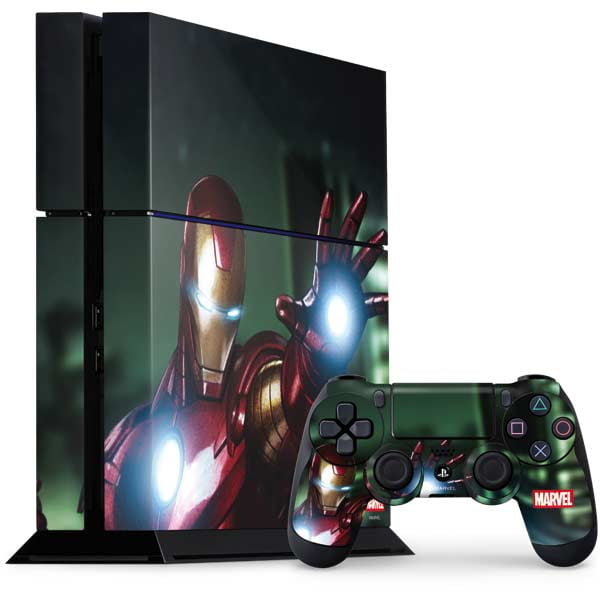 Skinit Marvel Tony Stark Iron Man PS4 Console and Controller Bundle ...