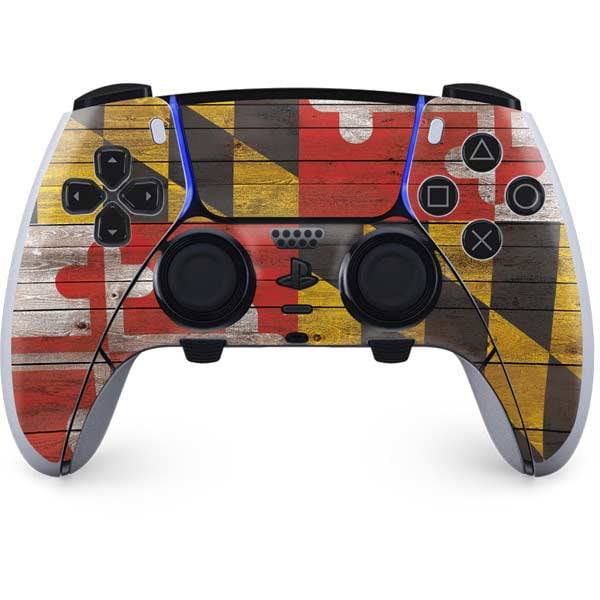 Skinit Maryland Flag Dark Wood PS5 DualSense Edge Pro Controller Skin ...