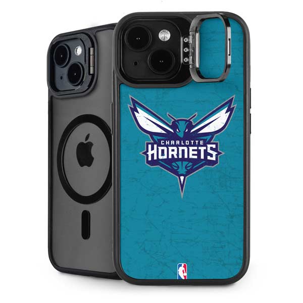Skinit NBA Charlotte Hornets Distressed-Aqua iPhone 13 Kickstand Case ...