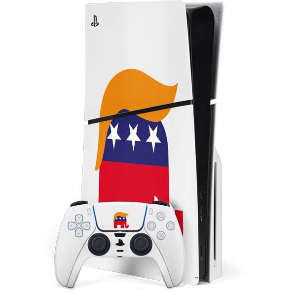 Skinit Republican Trump Hair PS5 Slim Disk Bundle Skin - Walmart ...