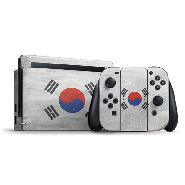 Skinit South Korean Flag Distressed Nintendo Switch Bundle Skin ...