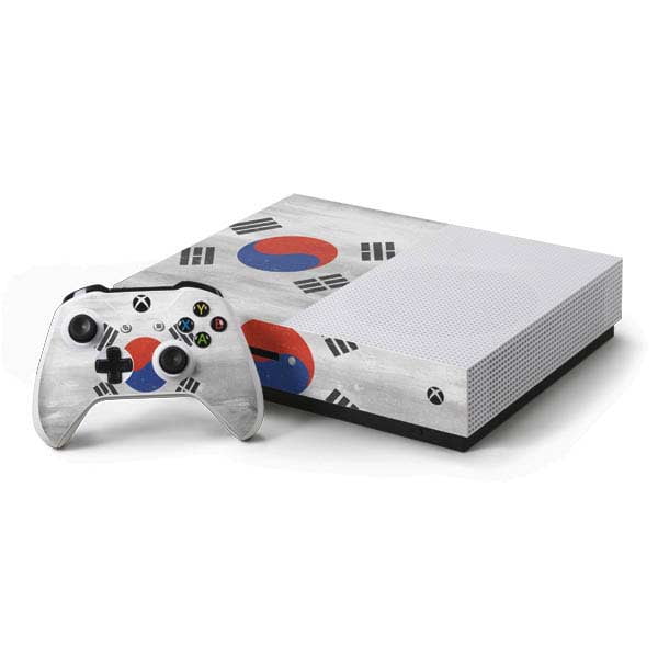 Skinit South Korean Flag Distressed Xbox One S Console and Controller ...