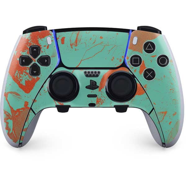 Skinit Turquoise and Orange Marble PS5 DualSense Edge Pro Controller ...
