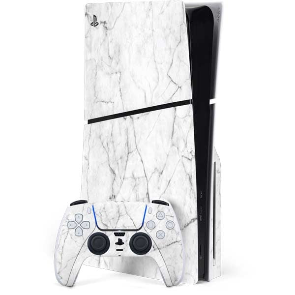 Skinit White Marble PS5 Slim Disk Bundle Skin - Walmart.com
