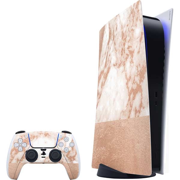 Skinit White Rose Gold Marble PS5 Bundle Skin - Walmart.com