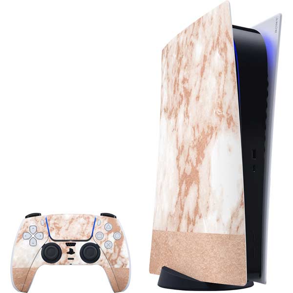 Skinit White Rose Gold Marble PS5 Digital Edition Bundle Skin - Walmart.com