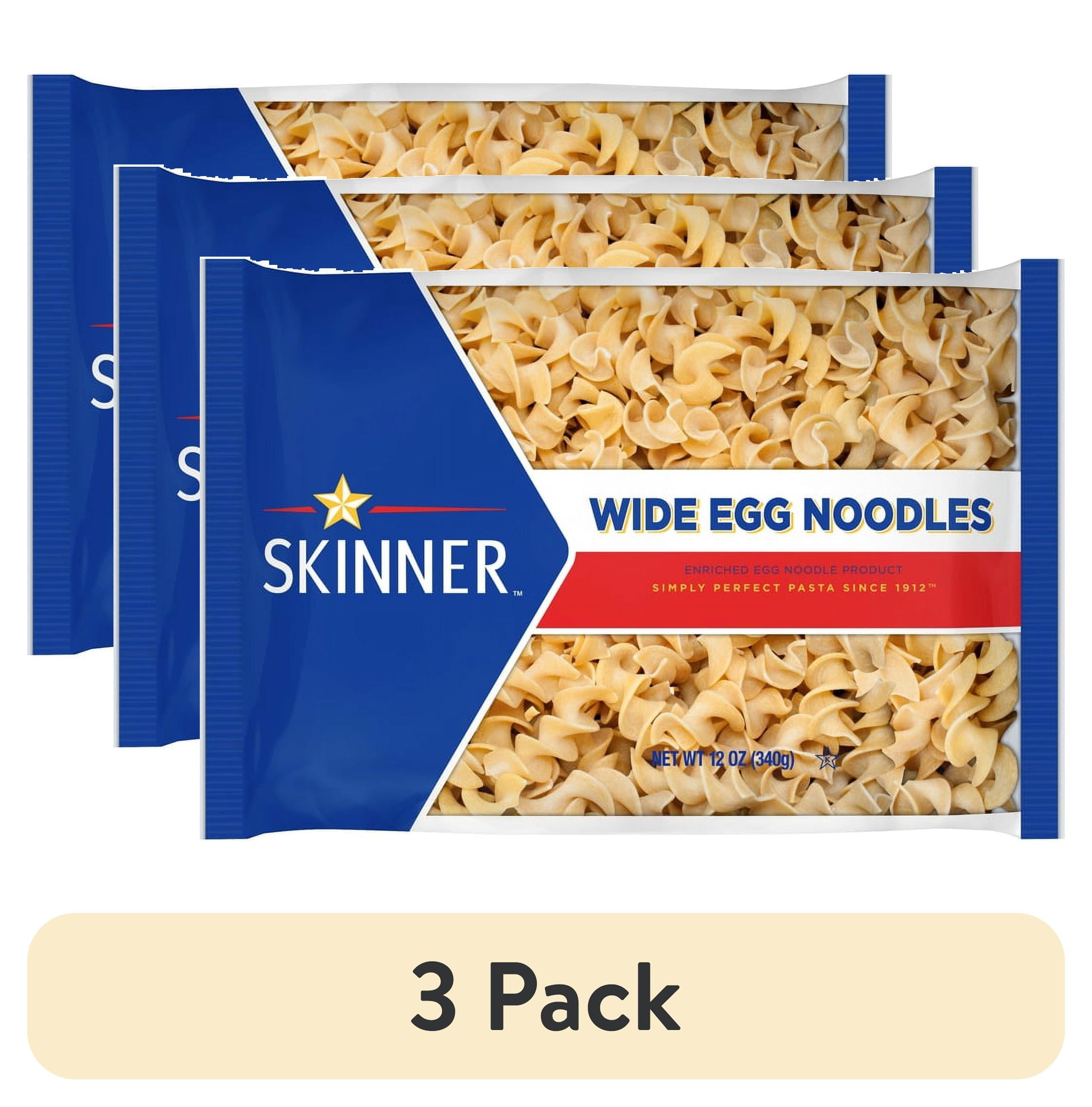 (3 pack) Skinner 12 oz Wide Egg Noodle Pasta - Walmart.com