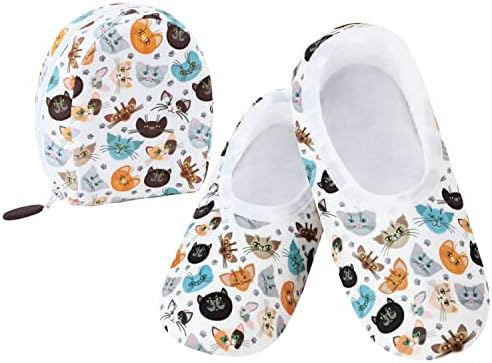 Skinnies Packable and Foldable Travel Slippers for Women with Zipper ...