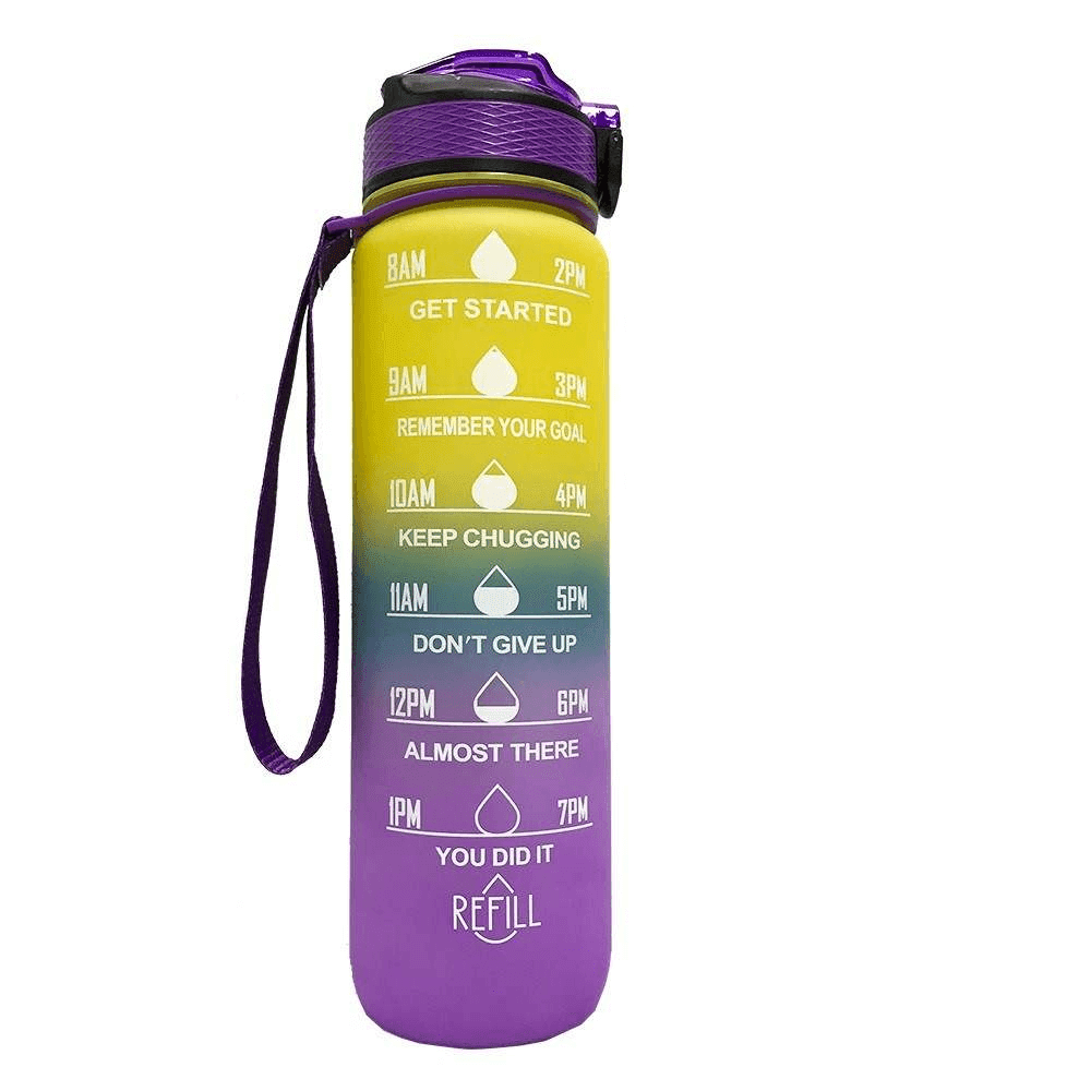 Skinny Botanicals Fitness Motivational Water Bottle, 32 Oz - Walmart.com