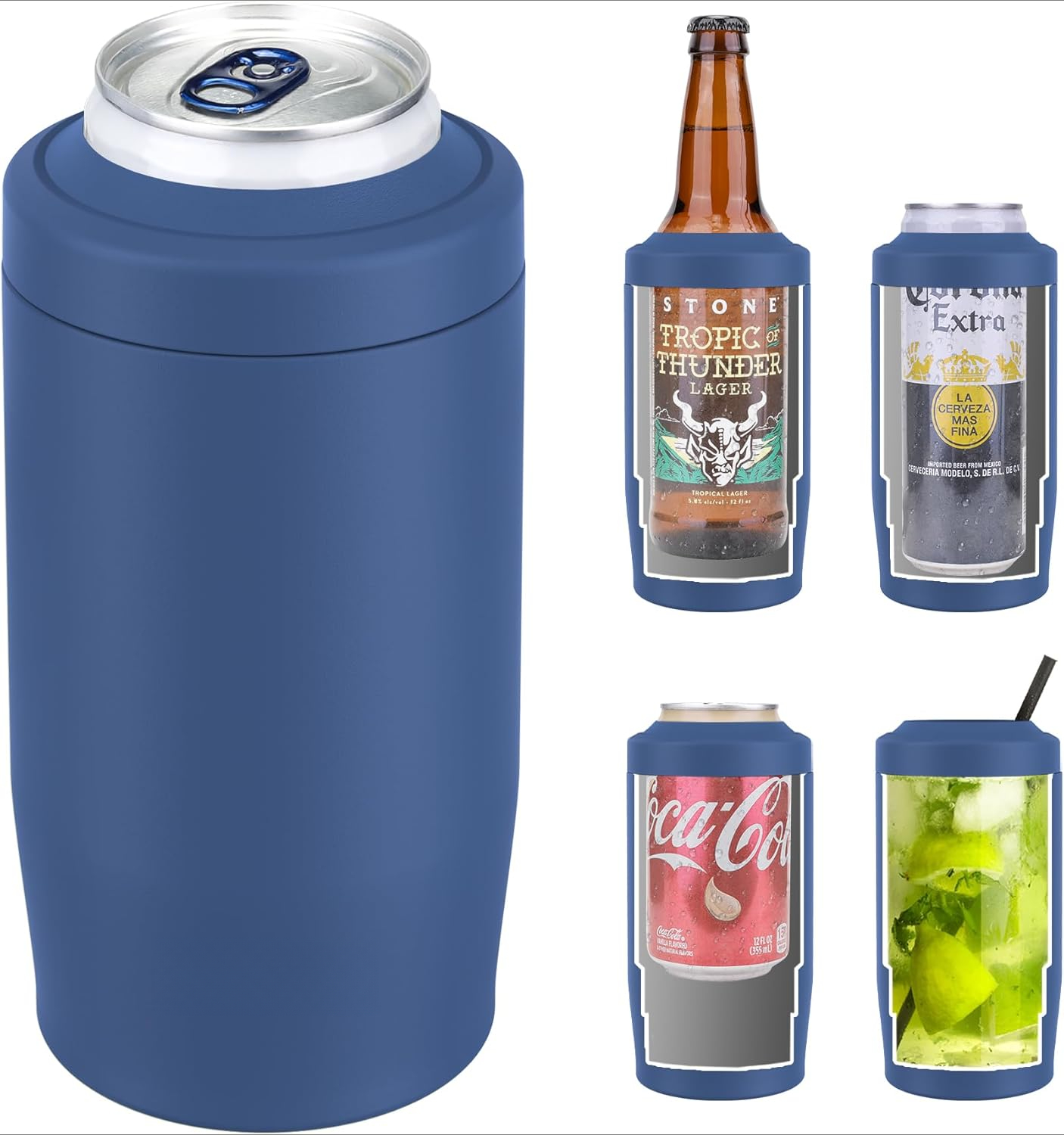 Skinny Can Cooler Double Wall Stainless Steel Insulated Can Holder ...