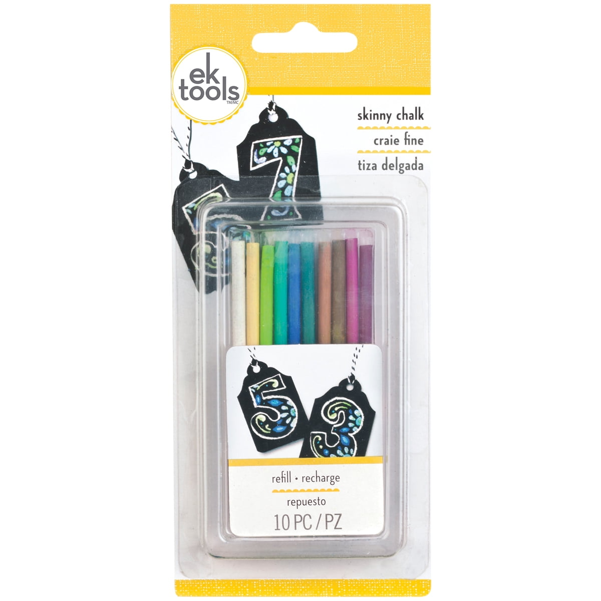 Skinny Chalk Sticks 10/Pkg-Trend, Pk 1, EK Success - Walmart.com