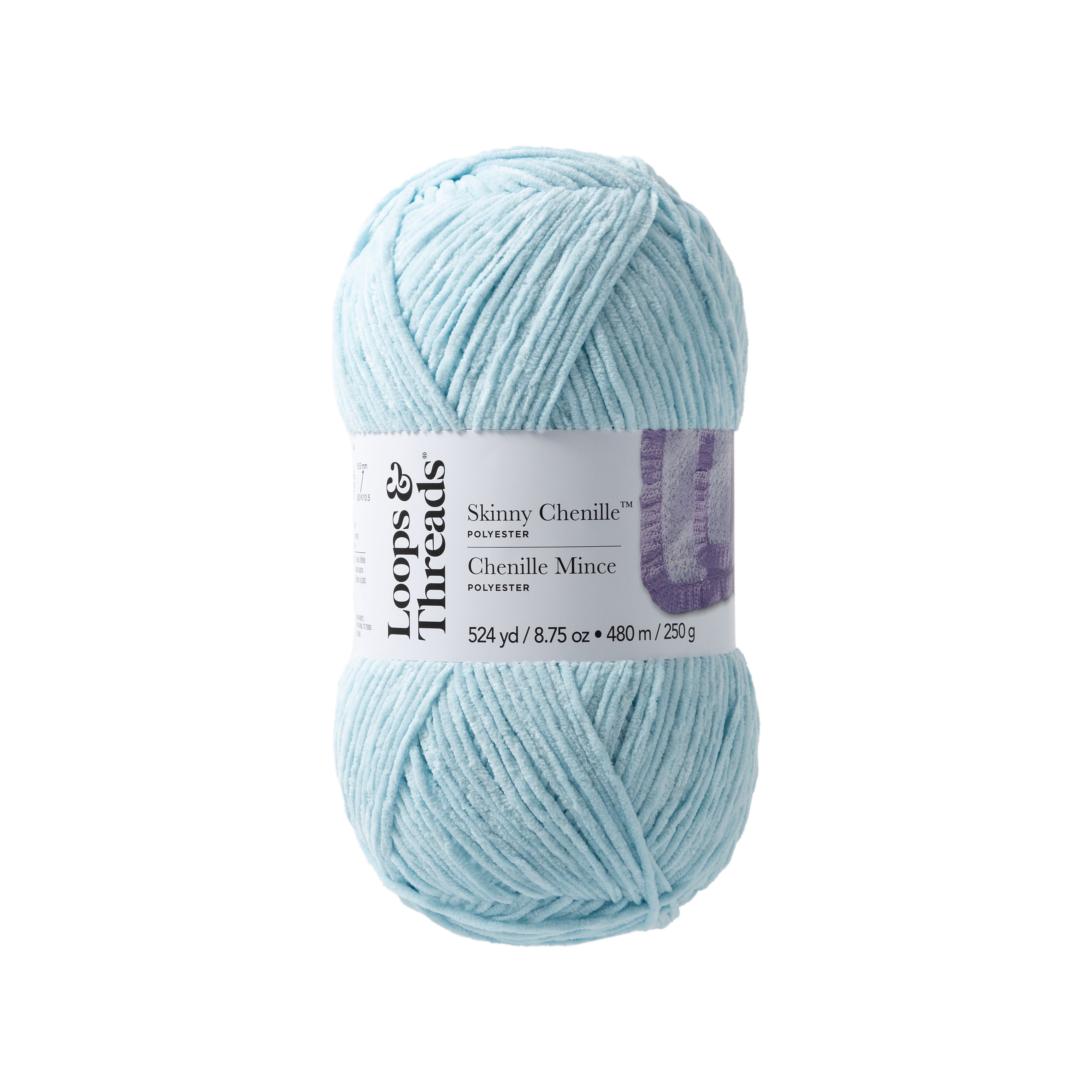 Skinny Chenille Yarn by Loops & Threads - Yarn for Knitting - Crochet ...
