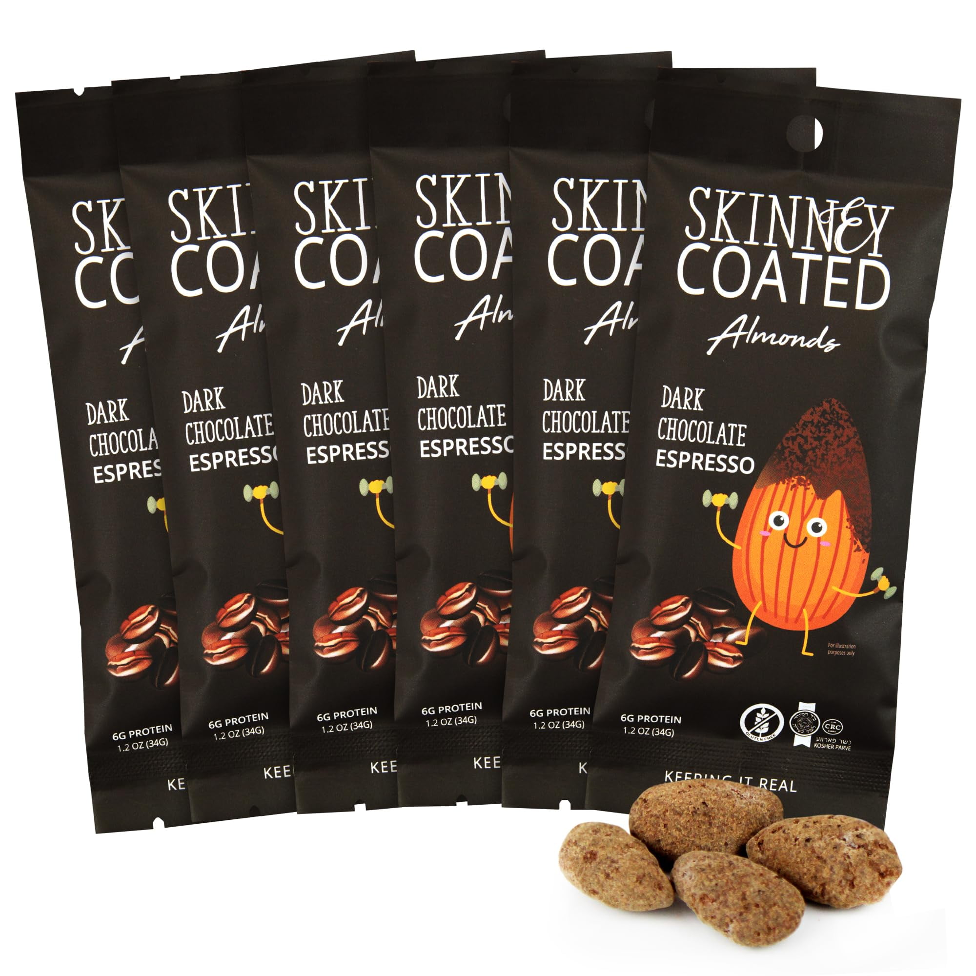 Skinny Coated Dark Chocolate SAF21 Espresso Snacks, Chocolate Flavored ...