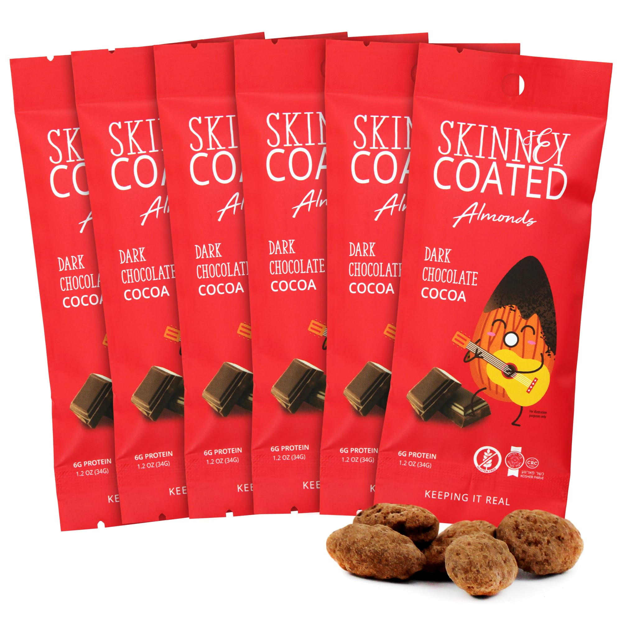 Skinny Coated Dark Chocolate TMA2 Cocoa Snacks, Cocoa Flavored Almonds ...