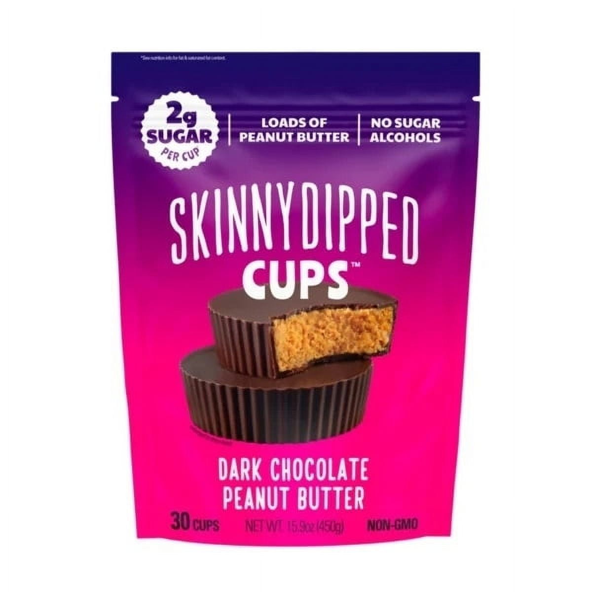 Crunchy Skinny Dipped Dark Chocolate Peanut Butter Cups Candy Bars 30