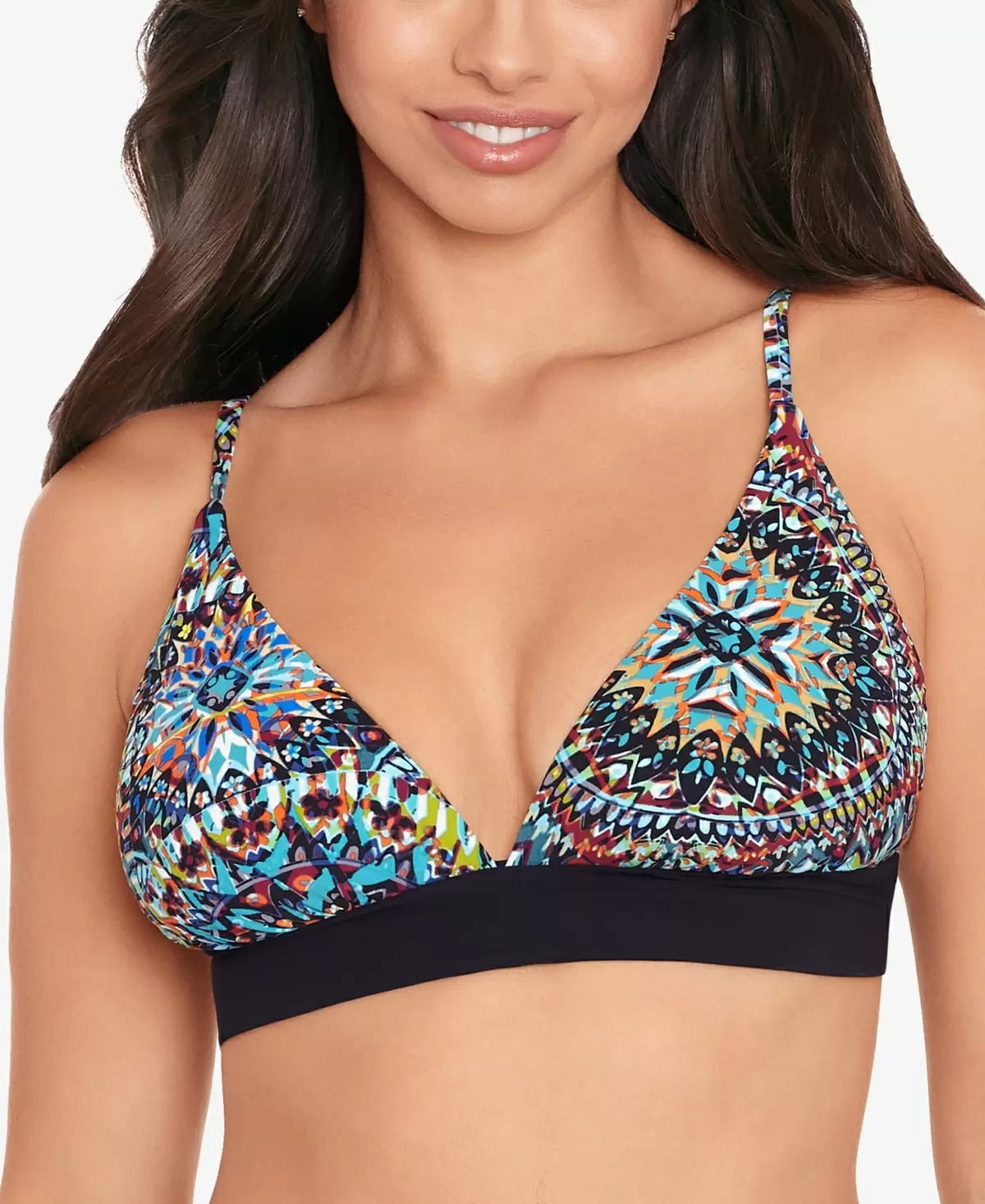Skinny Dippers BLACK MULTI Motley Bridgette Bikini Swim Top, US Small - Walmart.com