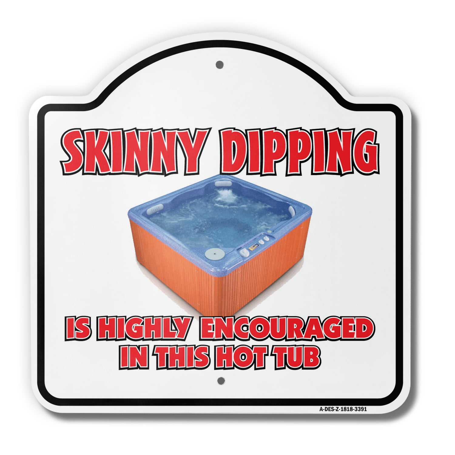 Skinny Dipping 18" X 18" Heavy-Gauge Aluminum Architectural Sign ...